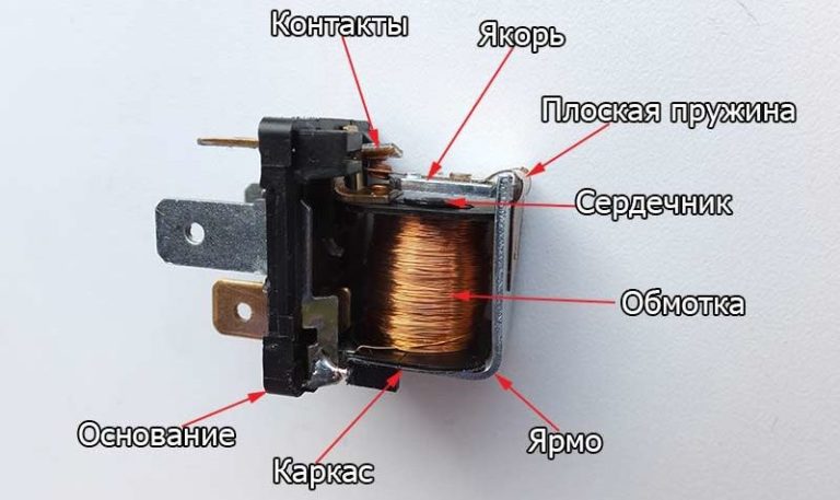 Diagrama de conexión del relé: contacto, 12V, intermedio, principio de ...